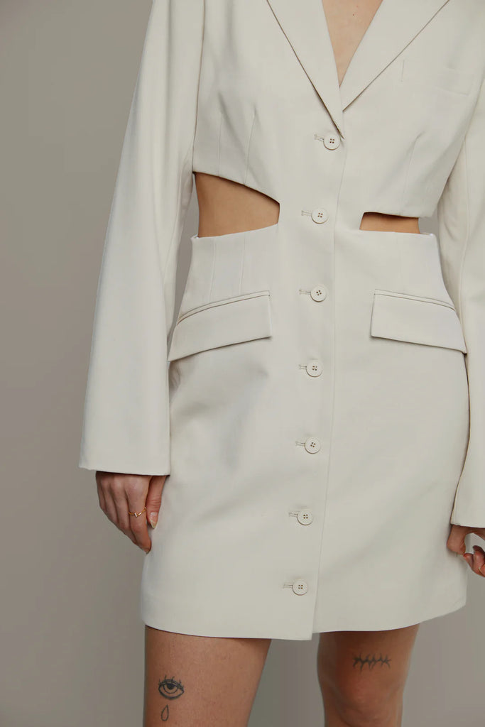 (S) Blazer Cut-Out Dress – Wrinkled Boutique