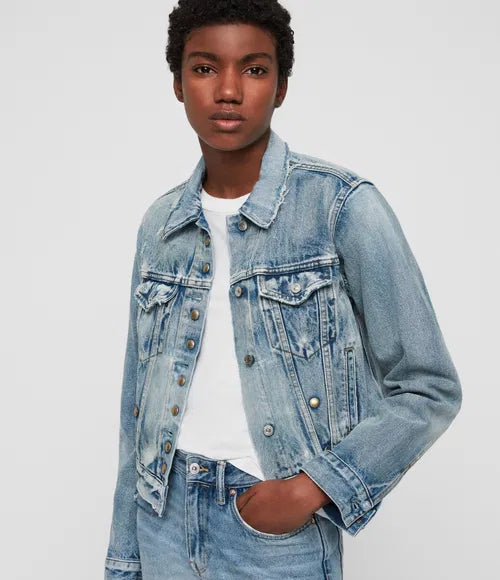 (XS) Lexi Snap Detail Denim Jacket – Wrinkled Boutique