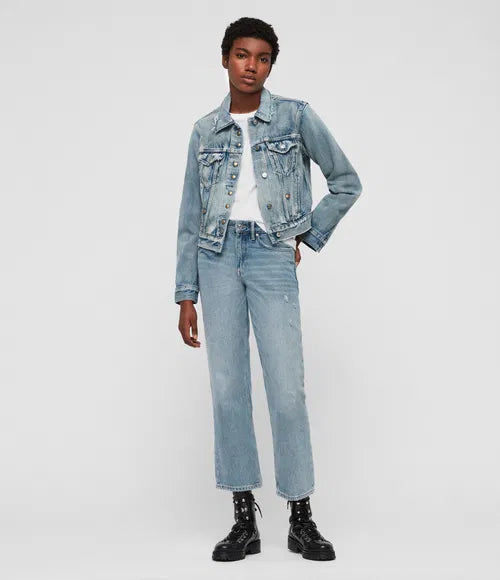 (XS) Lexi Snap Detail Denim Jacket – Wrinkled Boutique