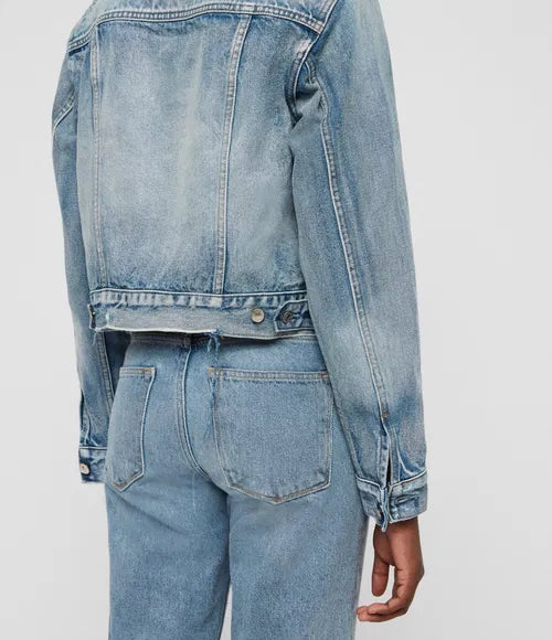 (XS) Lexi Snap Detail Denim Jacket – Wrinkled Boutique