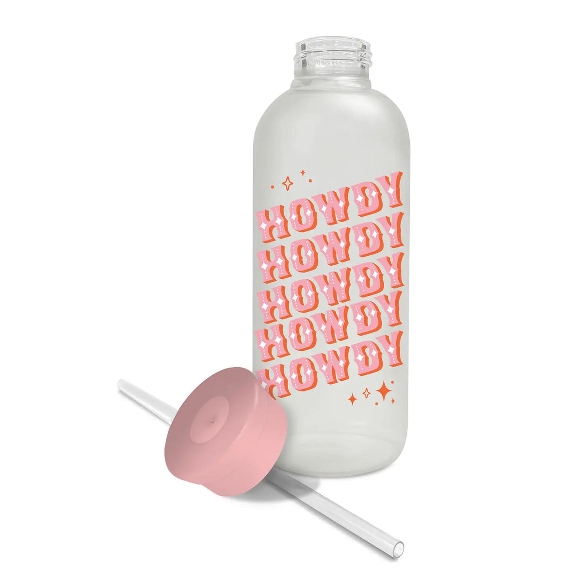 Howdy Partner Glass Water Bottle – Wrinkled Boutique